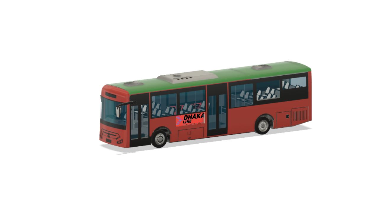 Dhaka Line BRT Line BRTC Bus(3D printable) by Rownak Rayhan | Download ...