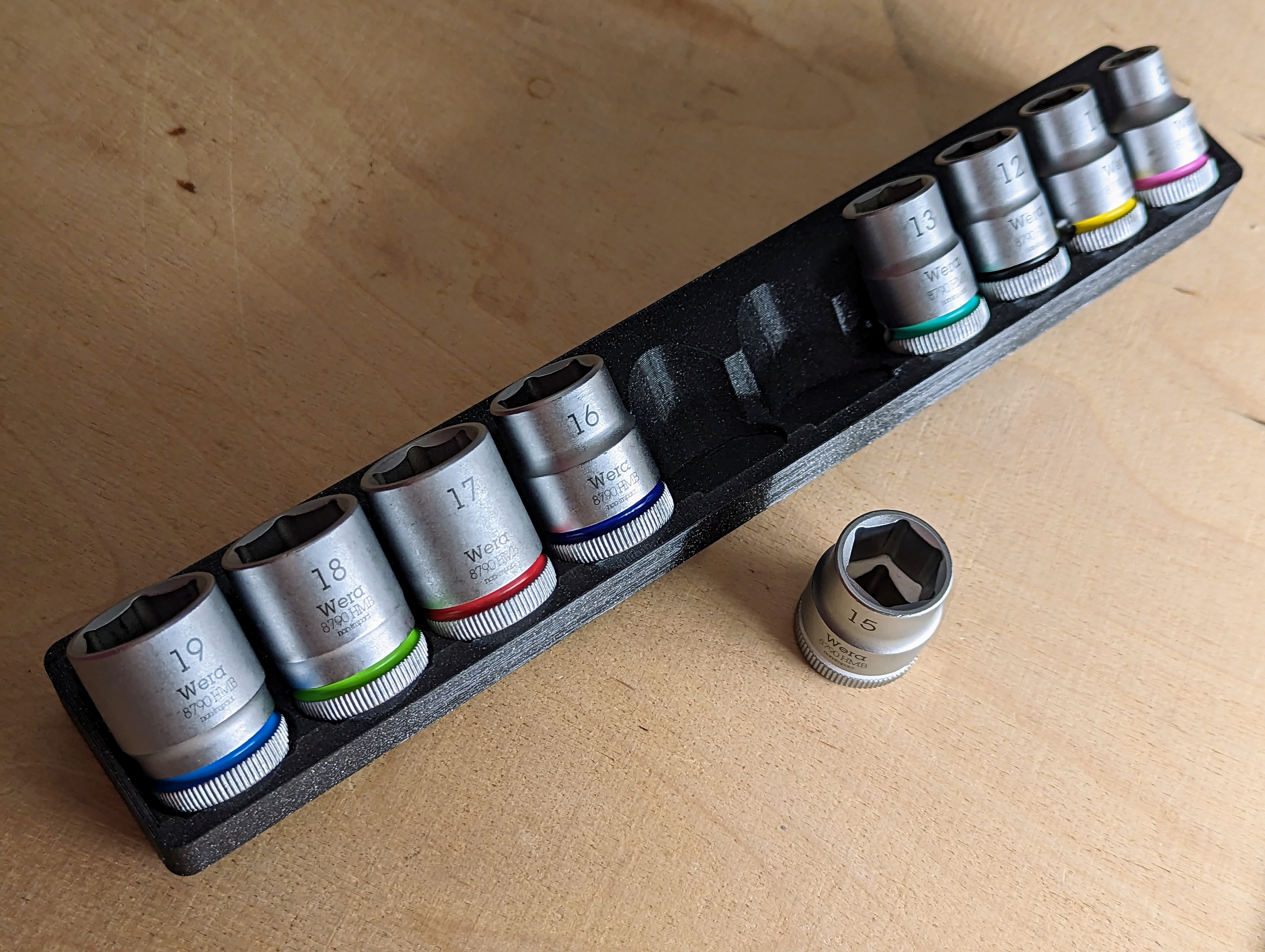 Gridfinity for Wera 3/8" Socket Set by MrStolarsky | Download free STL model | Printables.com