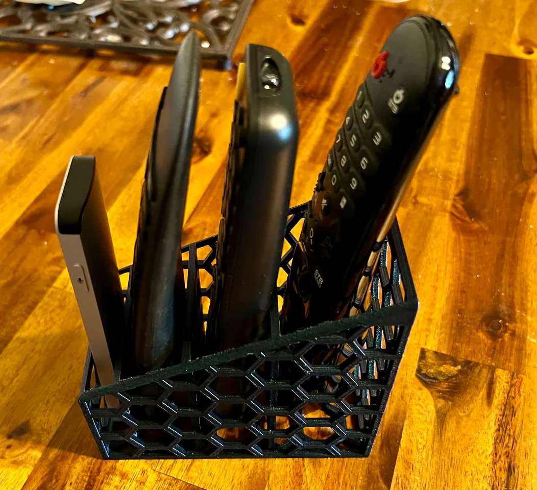 Honeycomb Remote Control Holder by Steve | Download free STL model ...