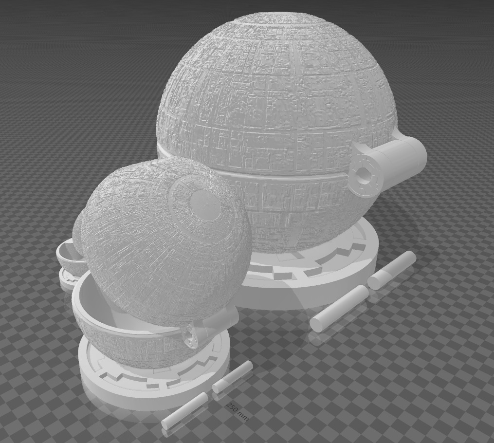 Death Star Boxes With Pedestals Collection von Wolvie | Kostenloses STL ...