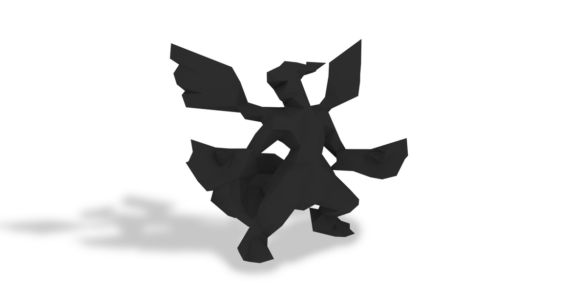 Zekrom Low Poly Pokémon by NilsGFX | Download free STL model ...