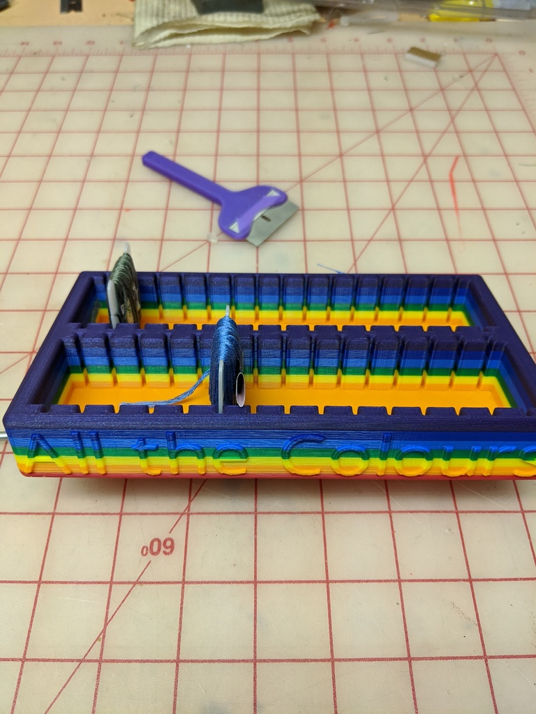 Embroidery Floss Bobbin Rack by Coyoteran | Download free STL model ...