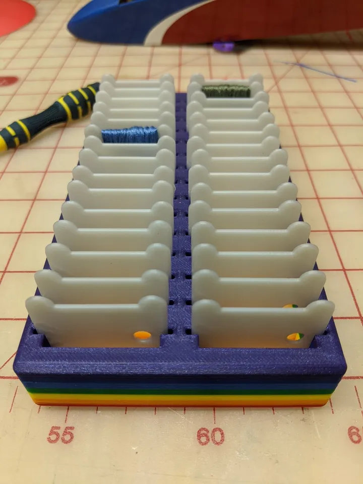 Embroidery Floss Bobbin Rack by Coyoteran | Download free STL model ...