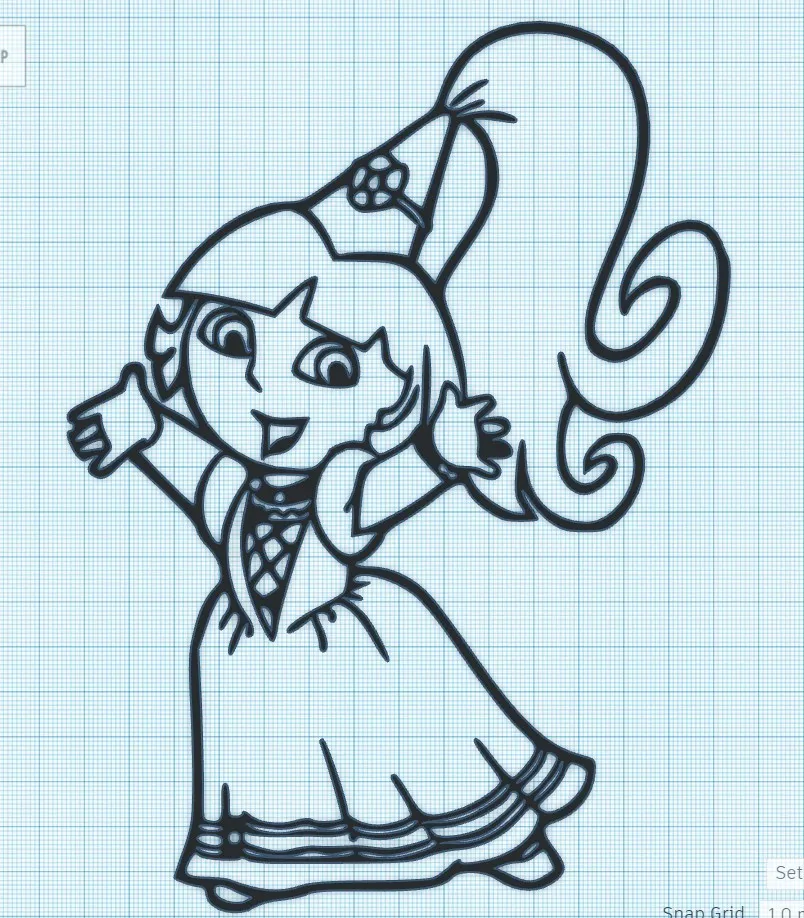 DORA the PRINCESS - WALL ART by Ogama Industries | Download free STL ...