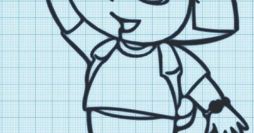 DORA WAVING - WALL ART by Ogama Industries | Download free STL model ...