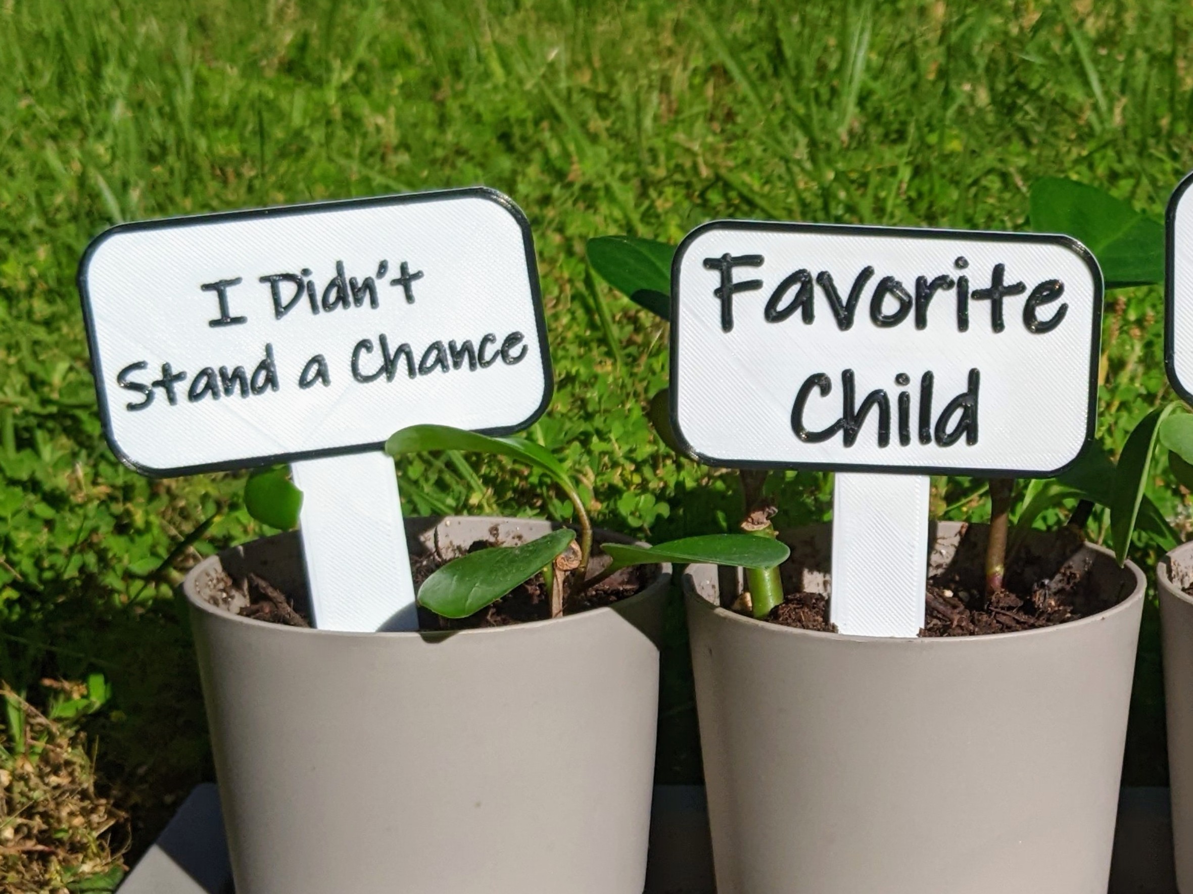20 Humorous Plant Stake Signs Collection by Grandpa 3DPrints | Download ...