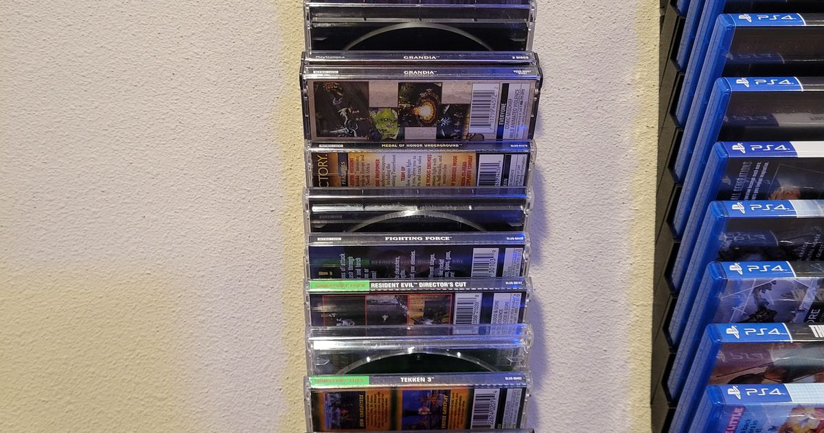 Modular Sony Playstation CD's Wall Mount by Shabubu | Download free STL ...