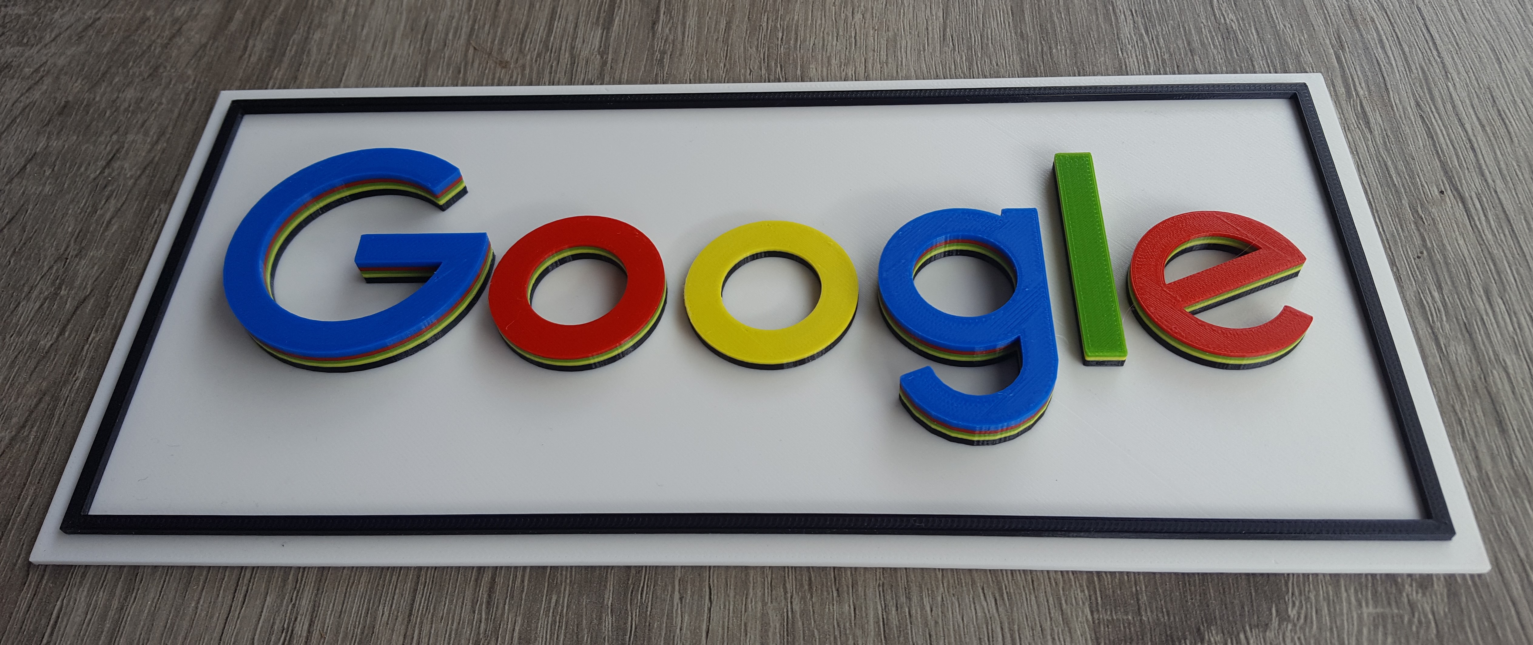 Placa con logo de Google. by KikeMaker | Download free STL model ...