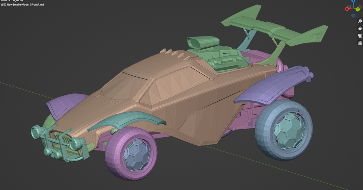 Octane Rocket League Cleaned Multipart by Farhan | Download free STL ...