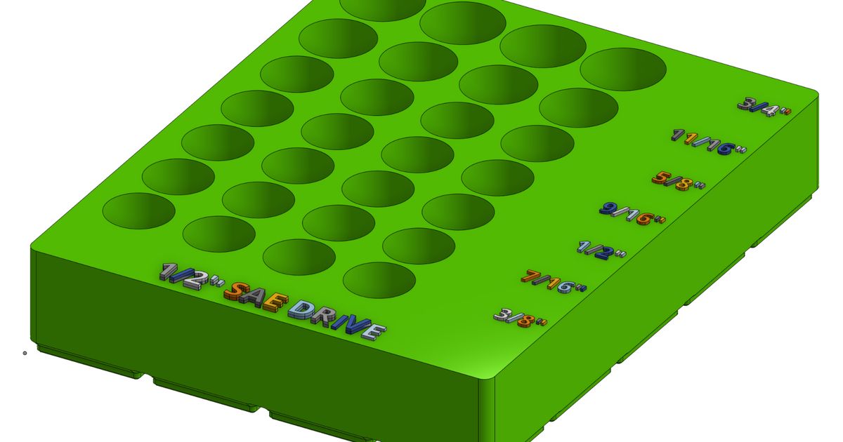 1/2" SAE Socket Gridfinity by Elmo_The_Red | Download free STL model ...