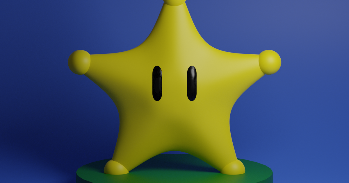 Mario Super Star Ring Holder by Minicoin | Download free STL model ...