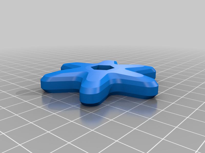 Star-shaped thumbscrew head for hex bolt by gyscos | Download free STL ...