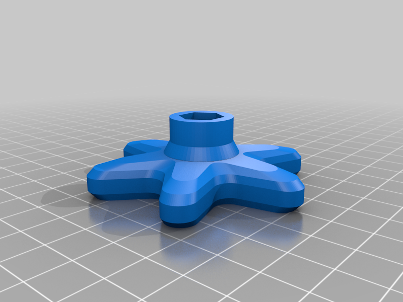 Star-shaped thumbscrew head for hex bolt by gyscos | Download free STL ...