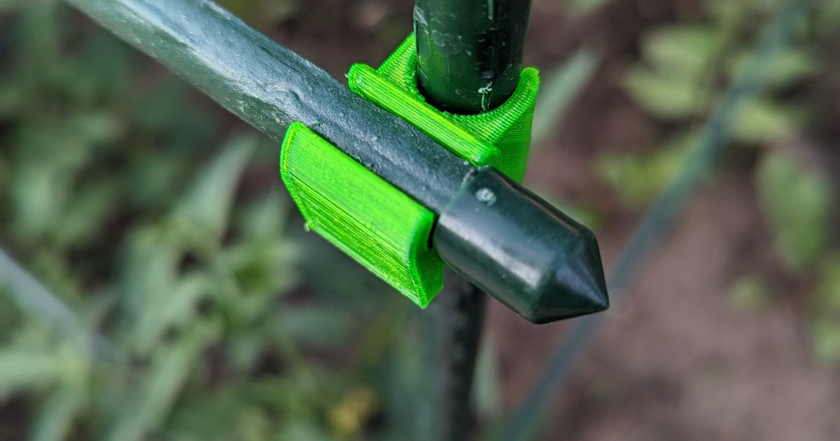 Garden stake/stick connector thingy by tokra | Download free STL model ...