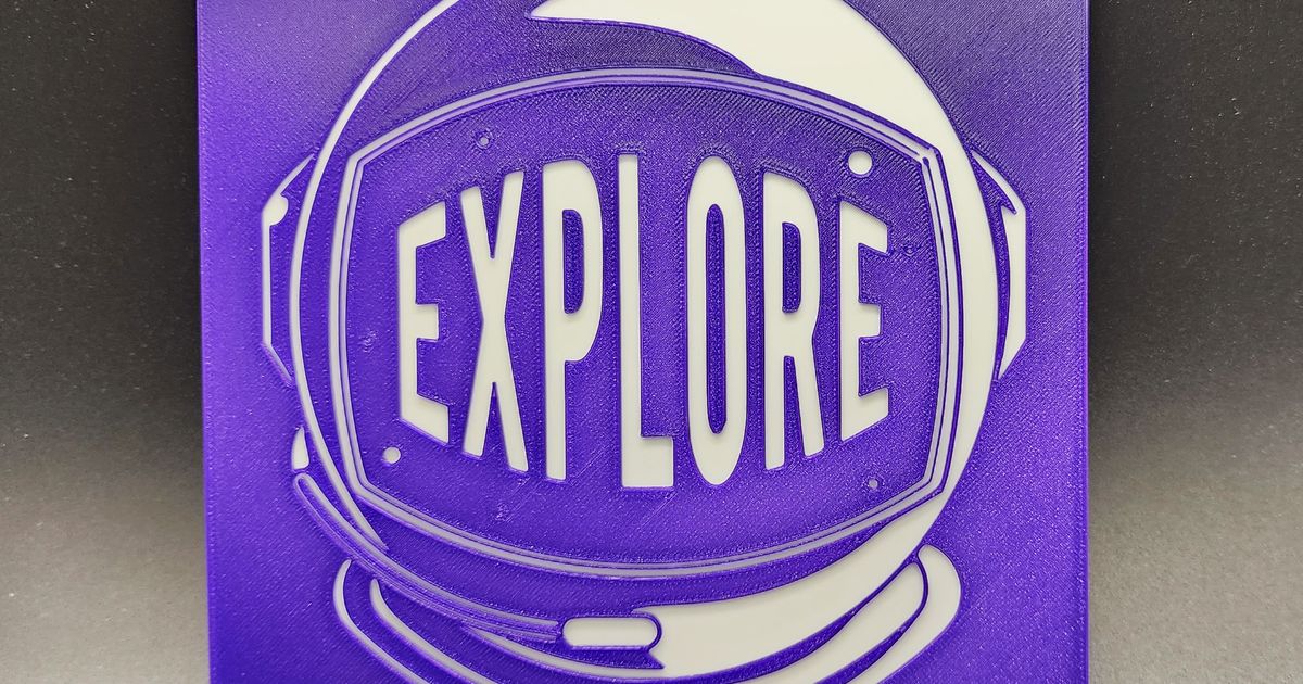 EXPLORE Wall Art 2 Colors by Triple G Workshop | Download free STL ...