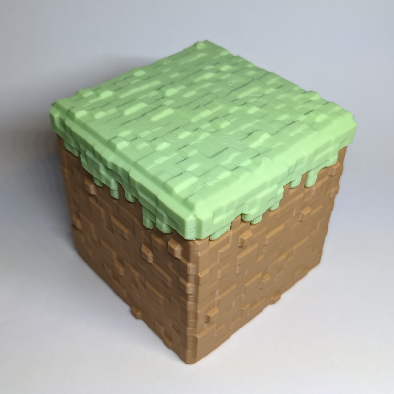 Minecraft Grass Block Container por BCaron | Descargar modelo STL ...