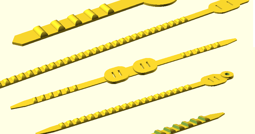 Customizable Flexible Reusable Cable Tie - TPU by BCaron | Download ...