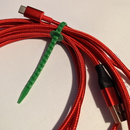 Customizable Flexible Reusable Cable Tie - TPU by BCaron | Download ...