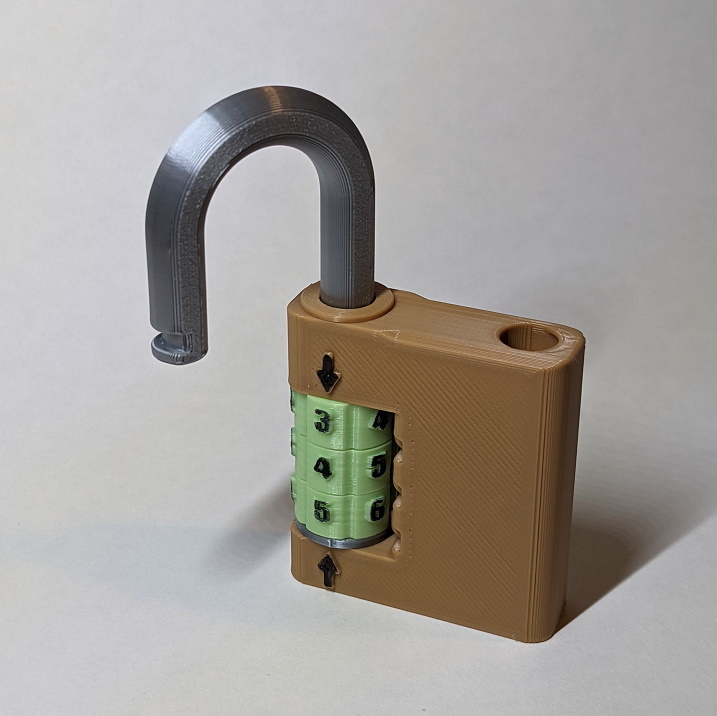 Combination Padlock von BCaron | Kostenloses STL-Modell herunterladen ...