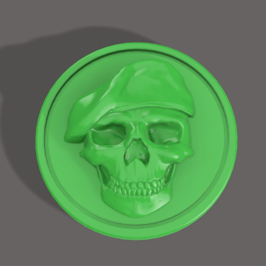 Soldier Skull Coin by KCWarthog3D | Download free STL model ...