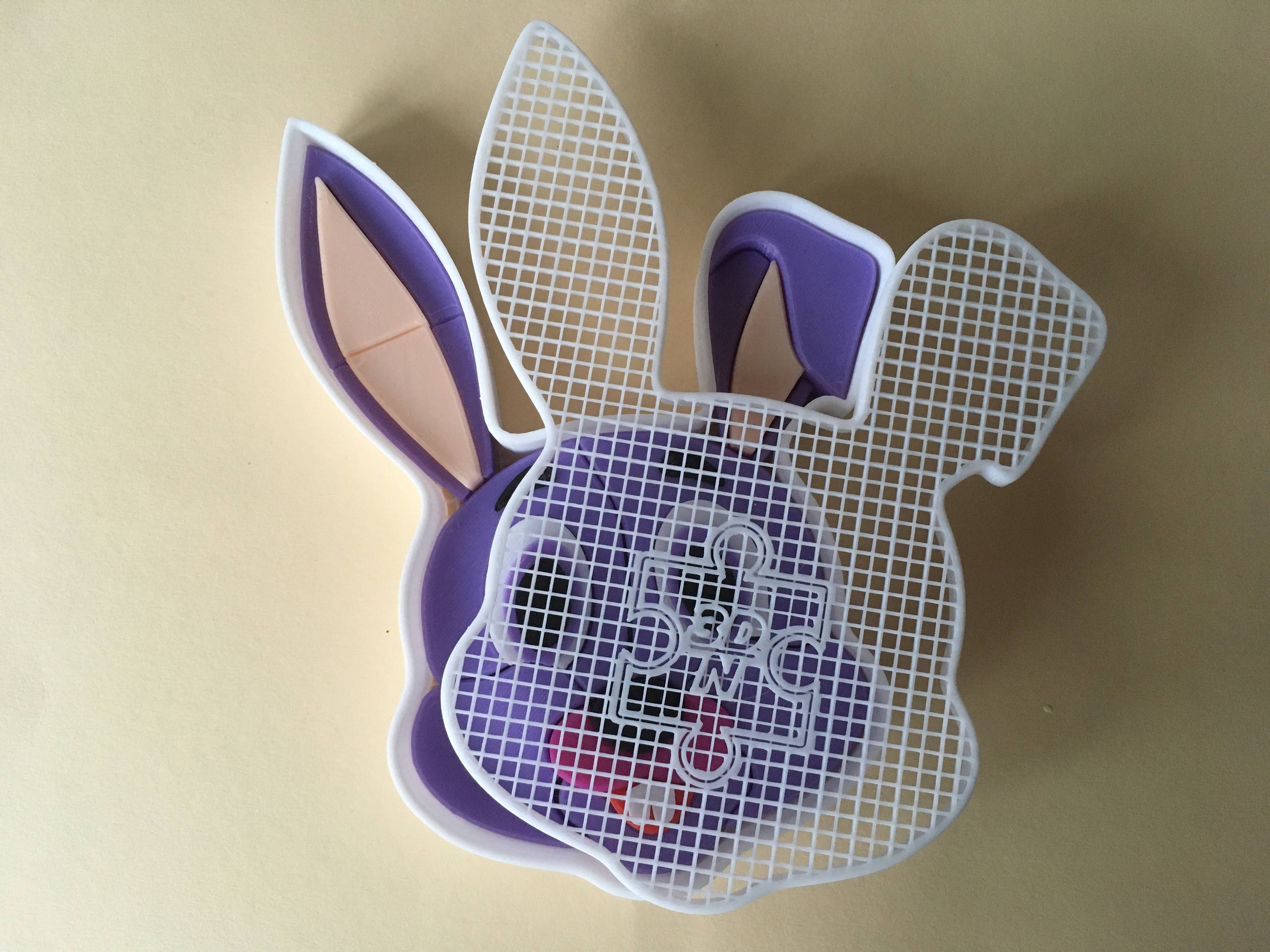 3D puzzle - Rabbit face by 3D|Nest | Download free STL model ...