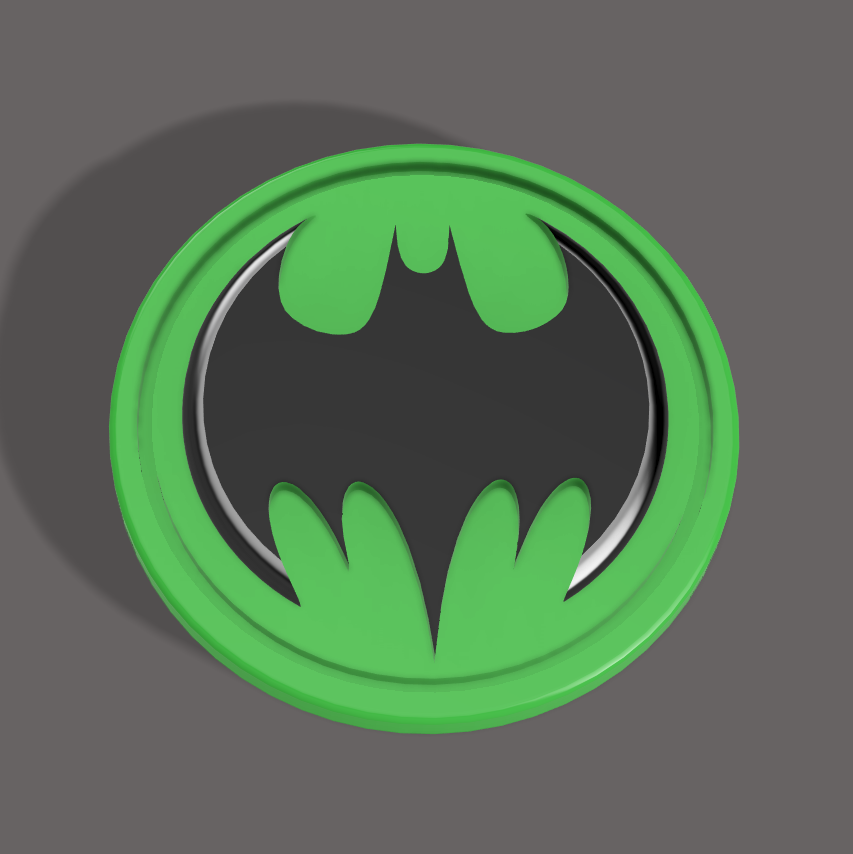 Batman Raised Logo Coin by KCWarthog3D | Download free STL model ...