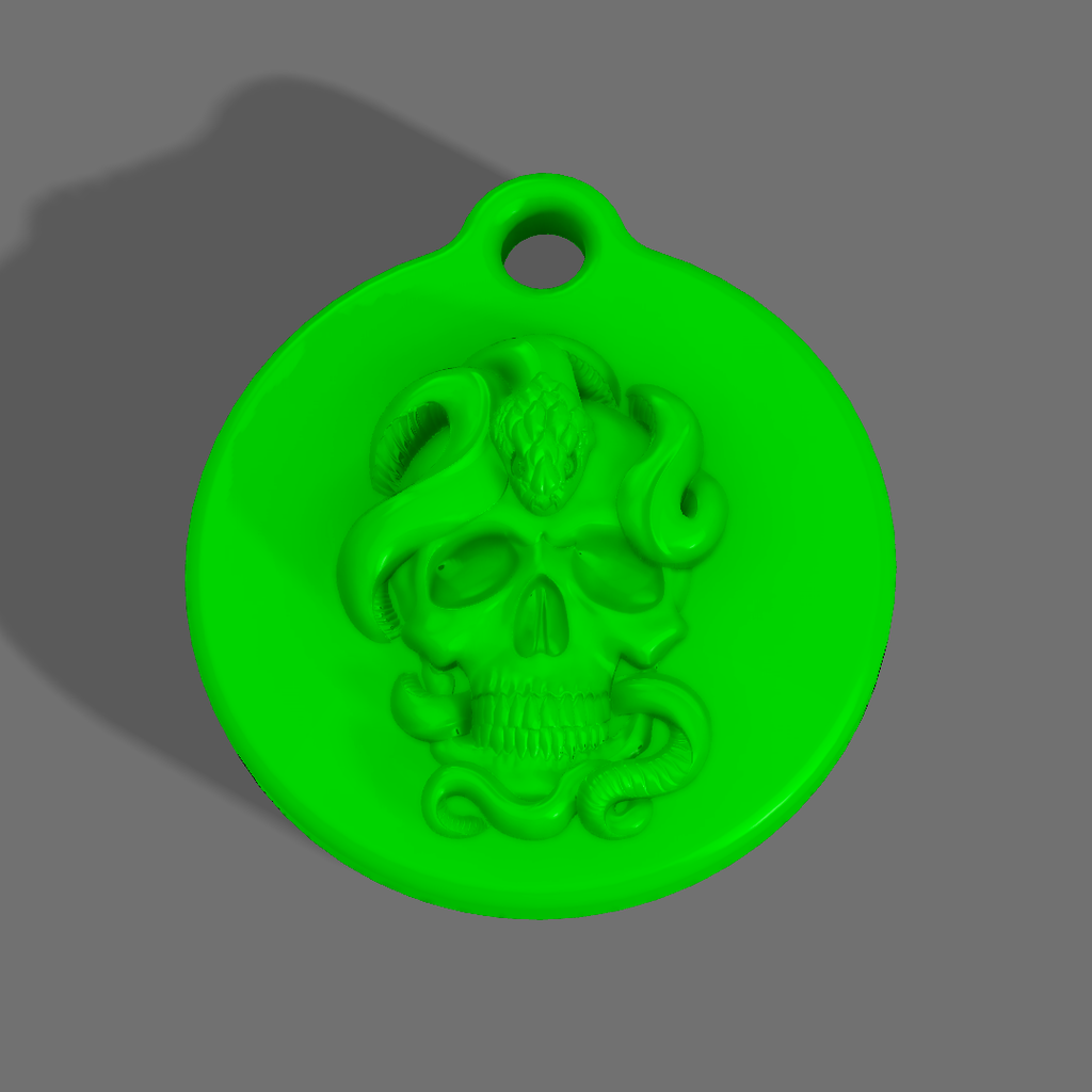 Snake Skull Keychain by KCWarthog3D | Download free STL model ...