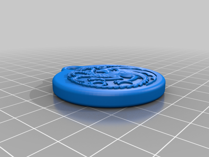House Targaryen Keychain by KCWarthog3D | Download free STL model ...