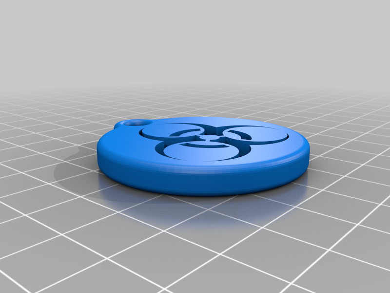 Biohazard Keychain por KCWarthog3D | Descargar modelo STL gratuito | Printables.com