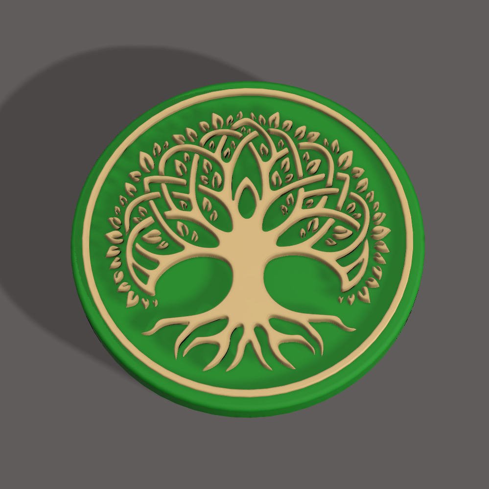 Celtic Tree Coin by KCWarthog3D | Download free STL model | Printables.com