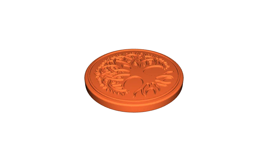 Celtic Tree Coin by KCWarthog3D | Download free STL model | Printables.com