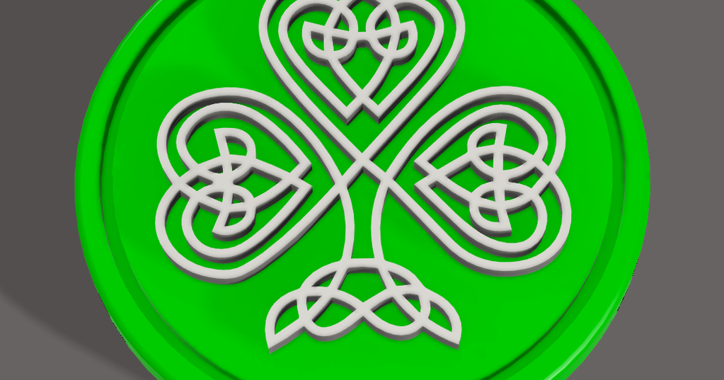 Celtic Shamrock Coin by KCWarthog3D | Download free STL model ...