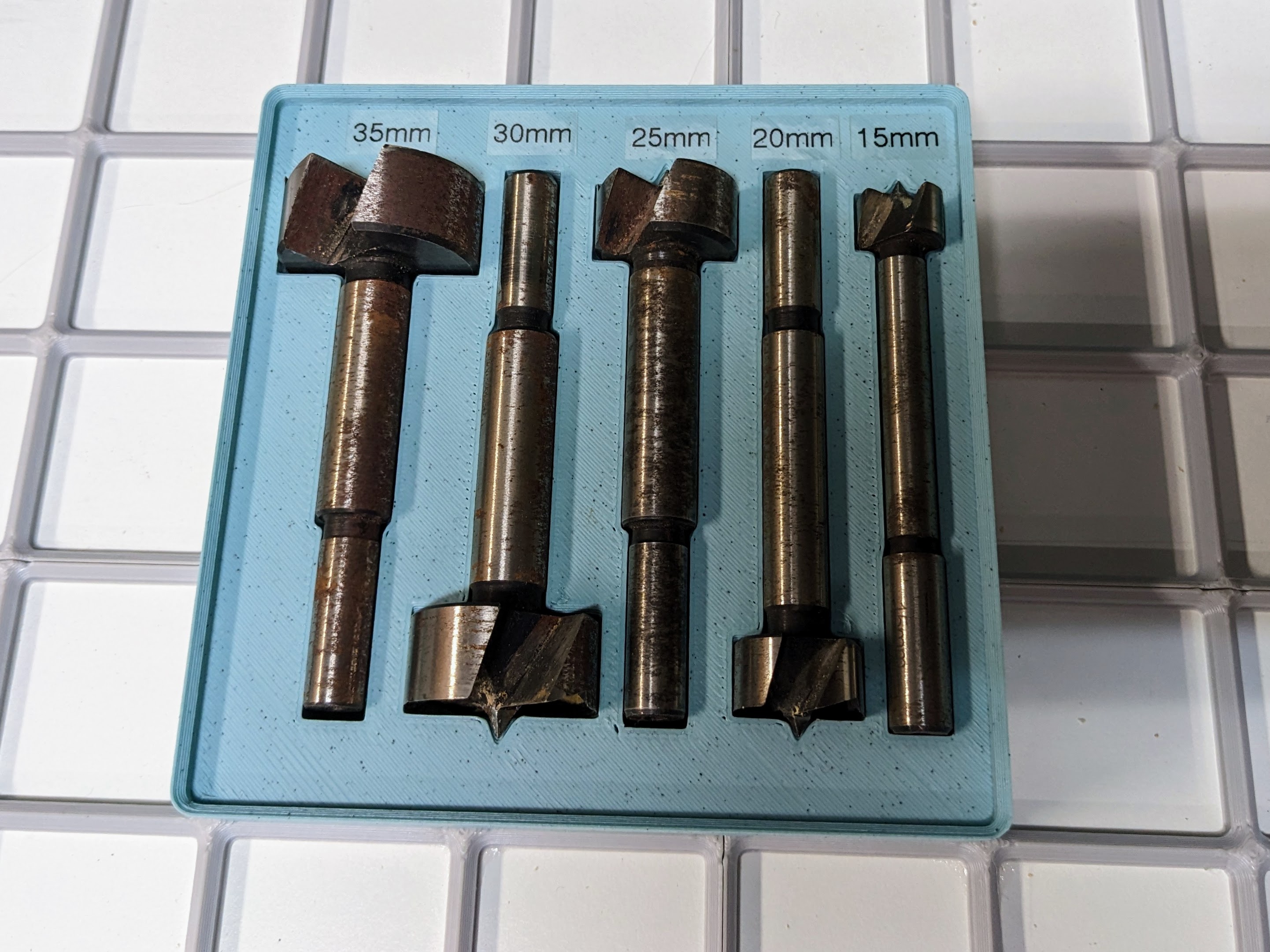 Gridfinity Forstner Drill Bit Holder by Flash72 | Download free STL ...