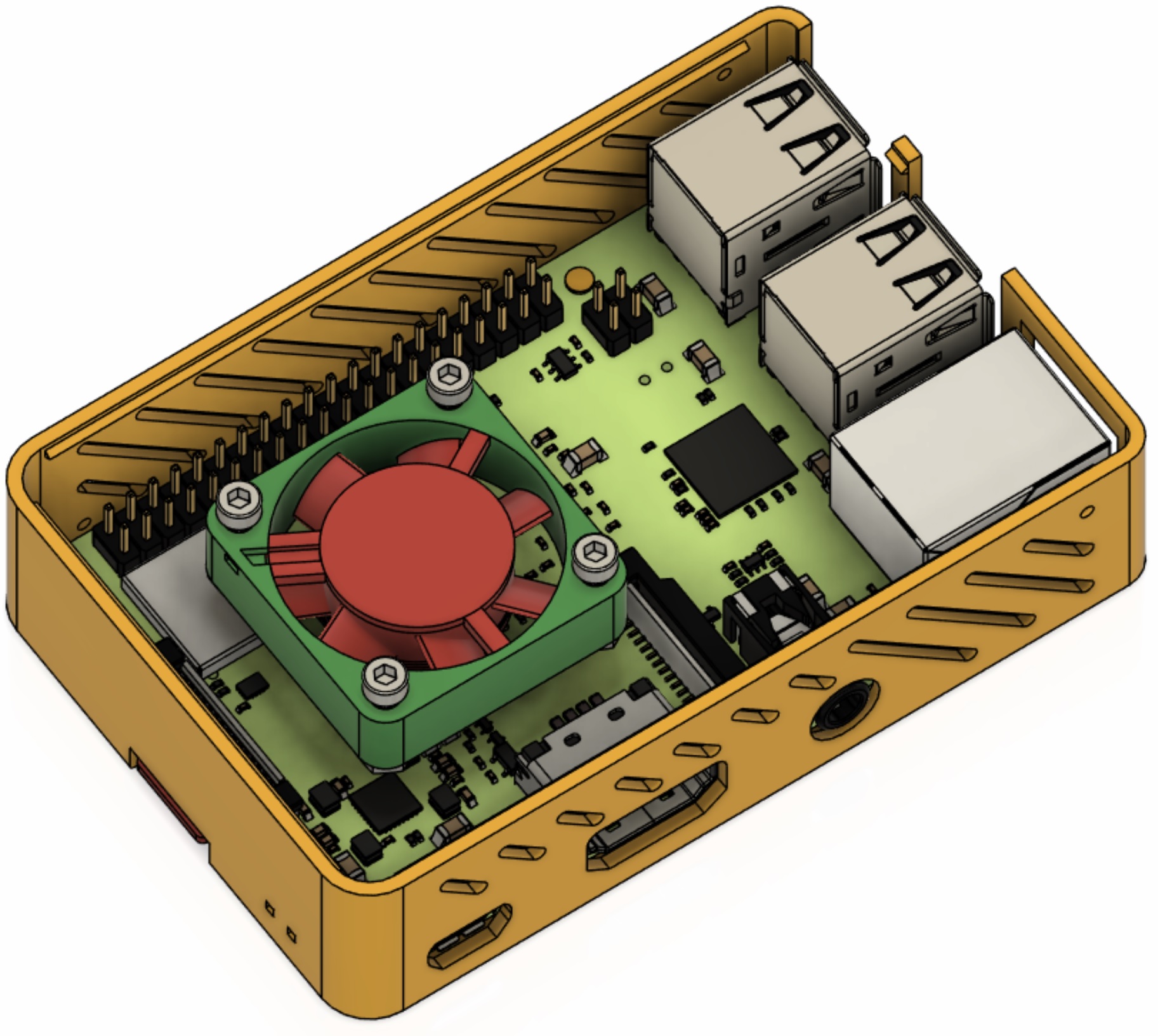 Raspberry Pi fan case for 3B or 3B+ by jeepers01 | Download free STL ...
