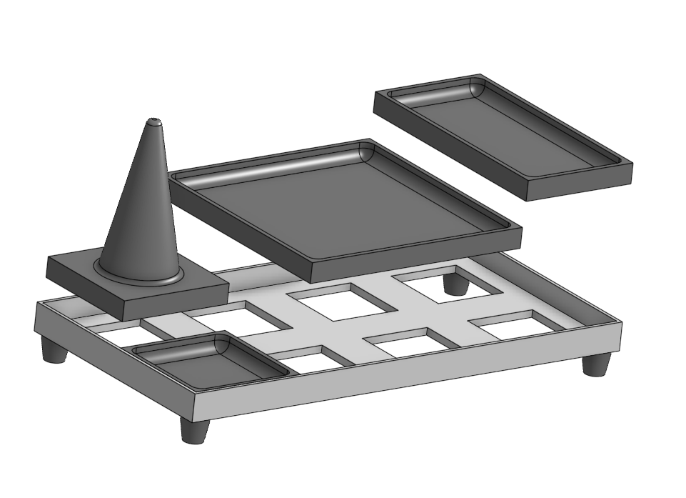 Modular jewellery holder by Digitale Lehrerin | Download free STL model | Printables.com