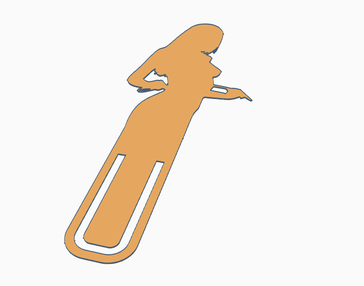Bookmark silhouette female body by Chris | Download free STL model ...