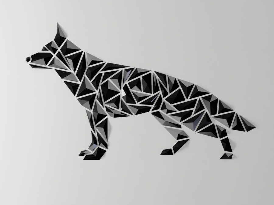 Geometric dog wall art - “German shepherd style” by dgemily | Download ...