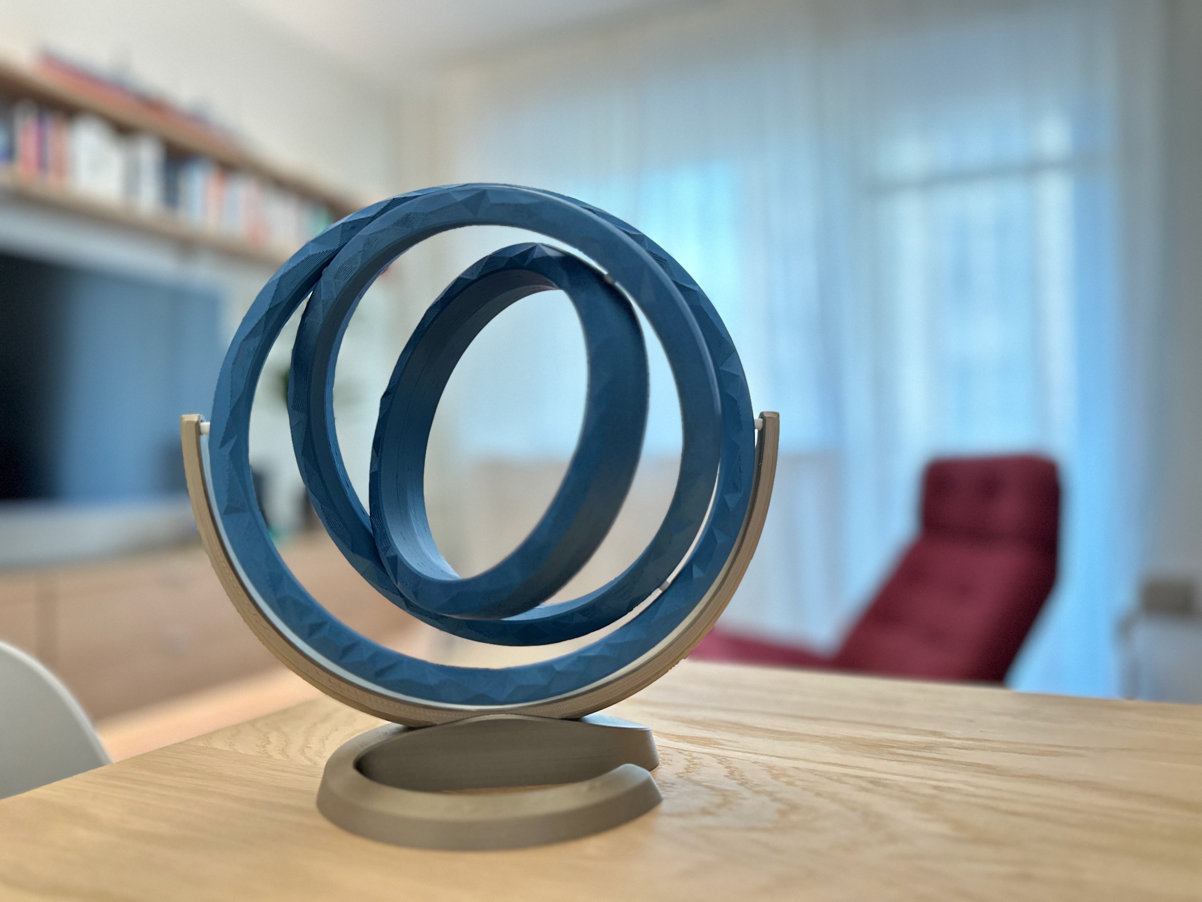 Spinning Rings Sculpture by Daniel | Download free STL model ...