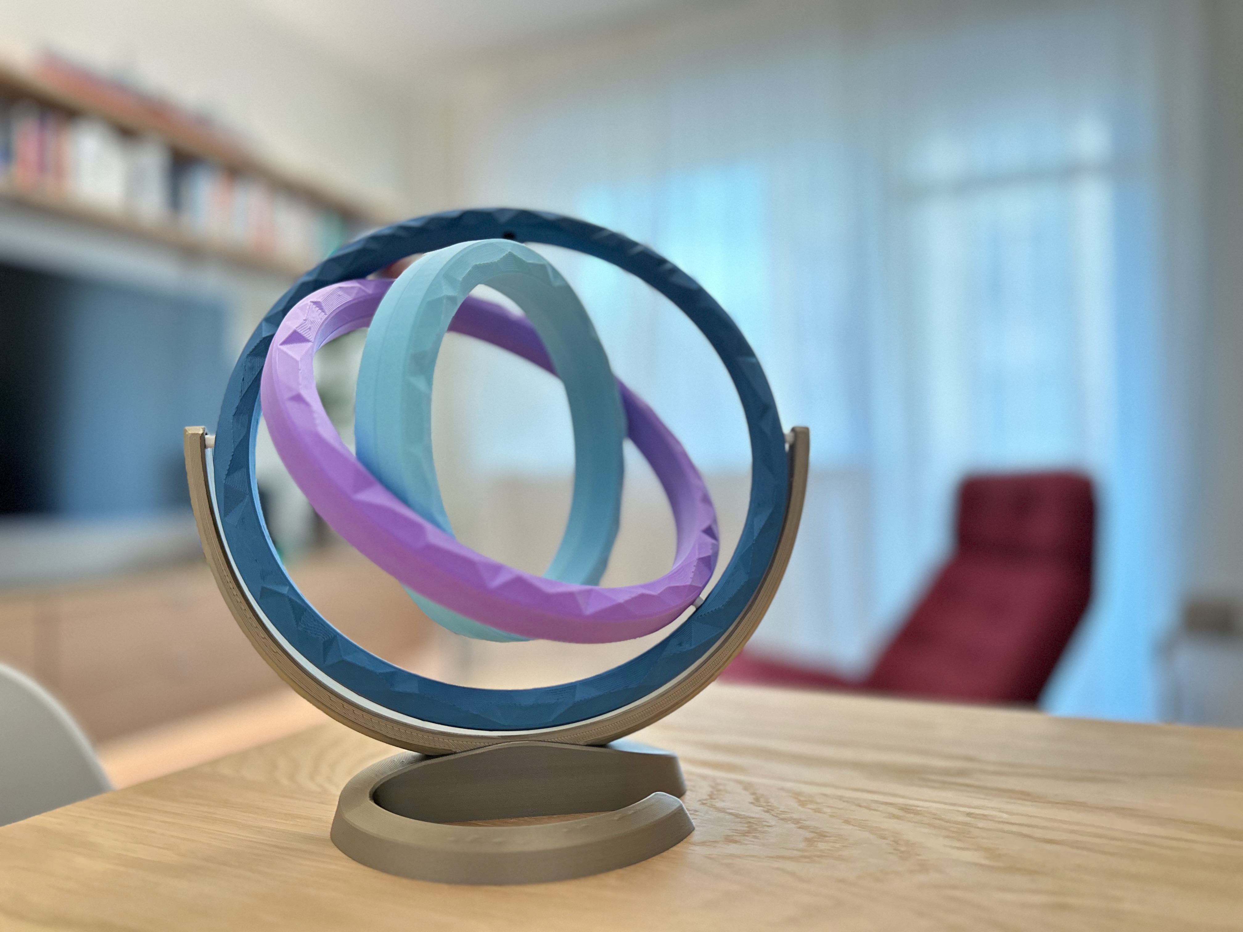 Spinning Rings Sculpture by Daniel | Download free STL model ...