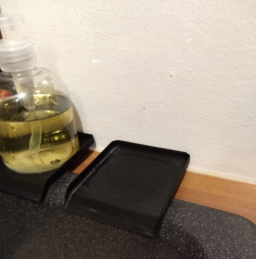 Soap dispenser tray by LaurWatt | Download free STL model | Printables.com