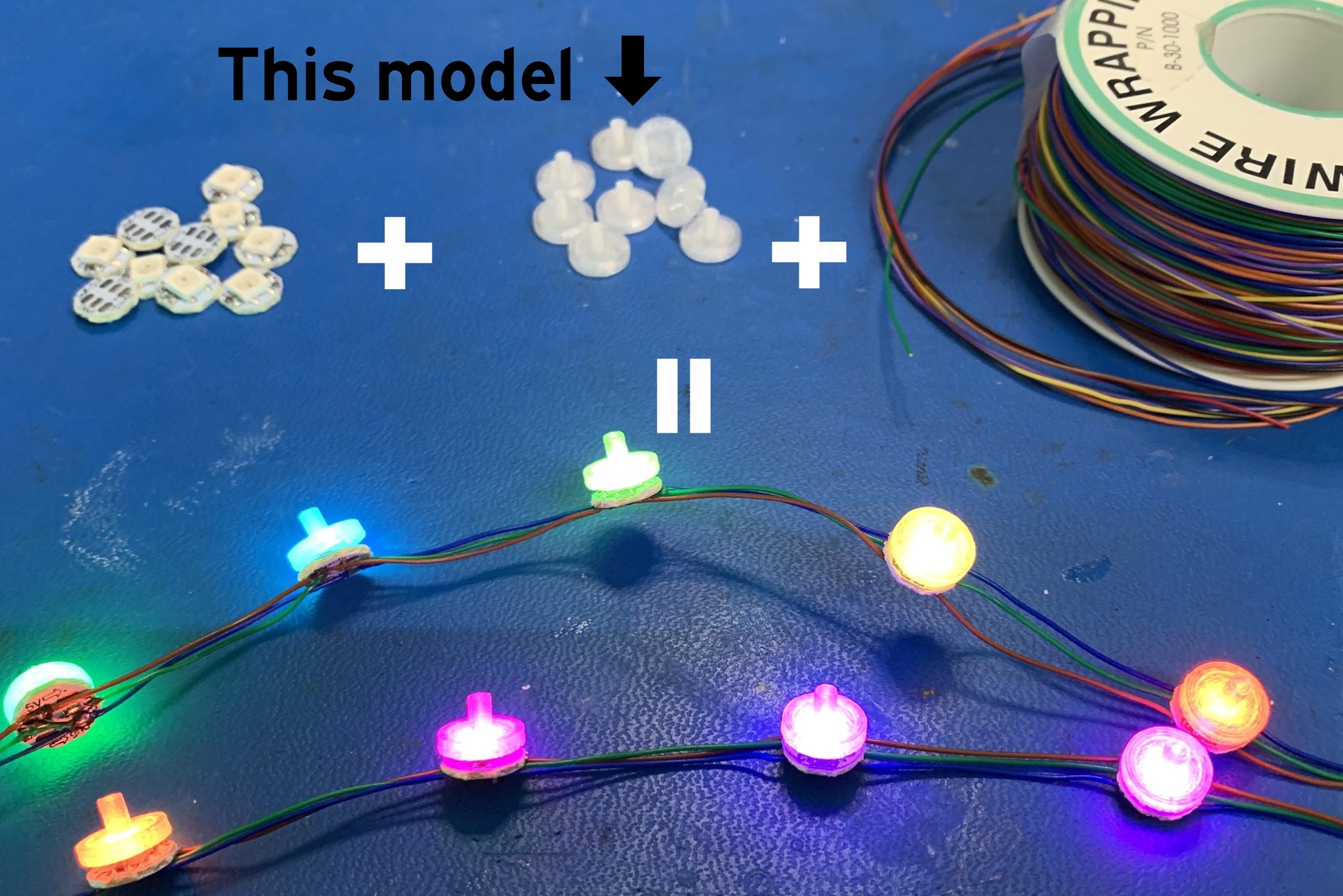 SMD5050 LED mount/light-pipe by Ch'marr | Download free STL model ...