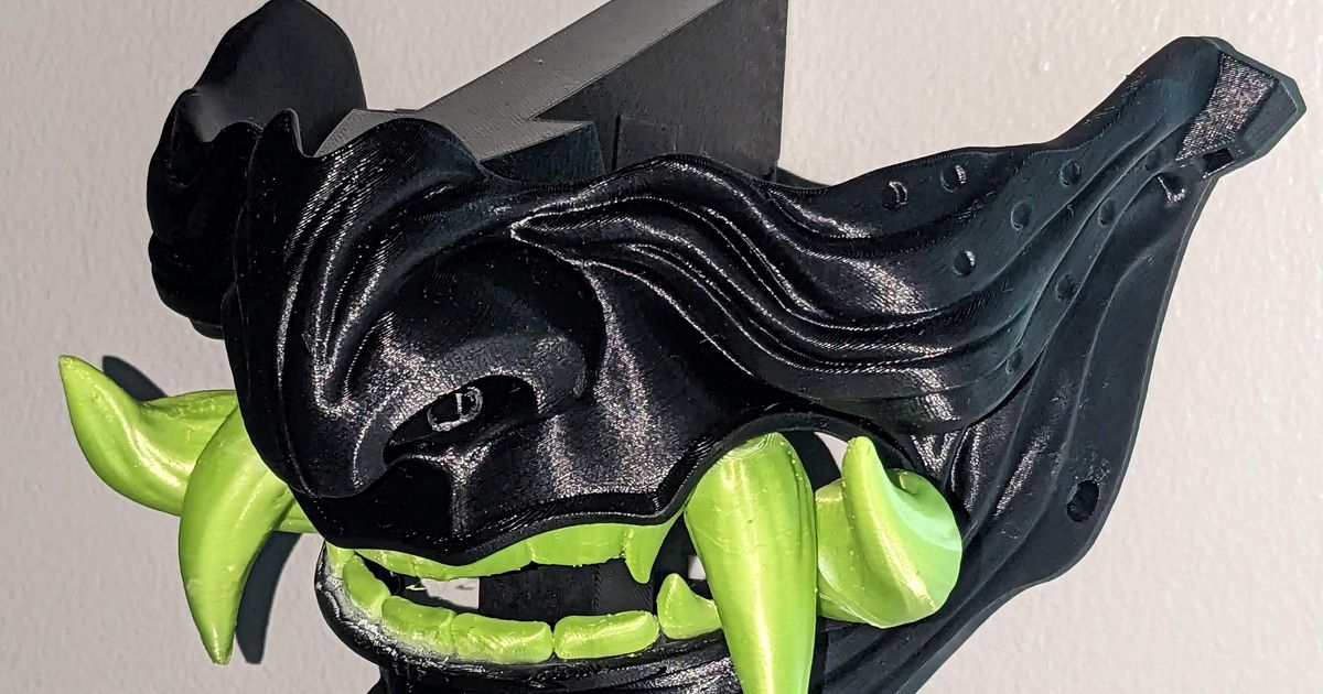 Wall Mount - Samurai Mask by Klemmworks | Download free STL model ...
