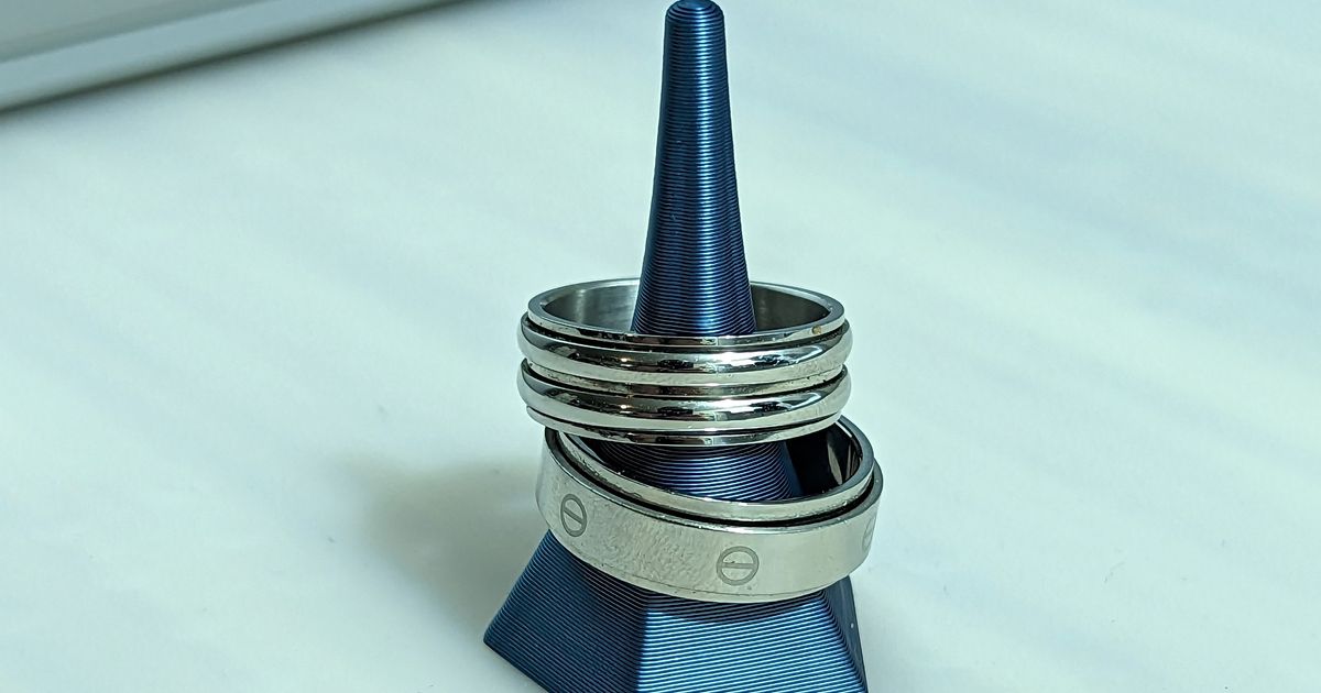 Pentagonal Ring Holder by Xtagon | Download free STL model | Printables.com