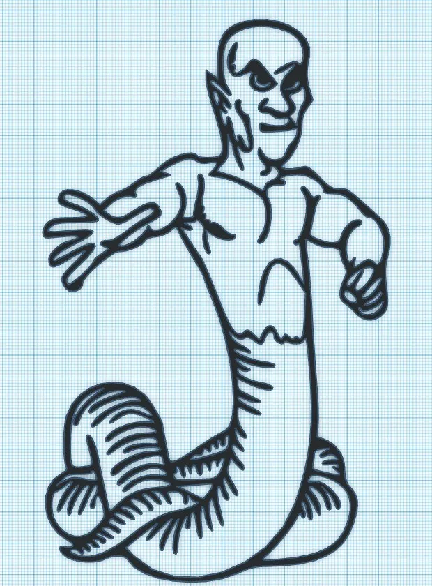 SNAKE MAN - MONSTER - WALL ART by Ogama Industries | Download free STL ...