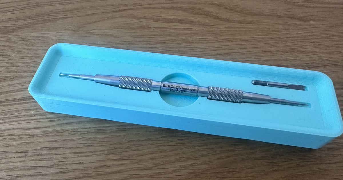 Gridfinity 4x1 holder Bergeon 6767 strap changing tool by SirGibihm ...