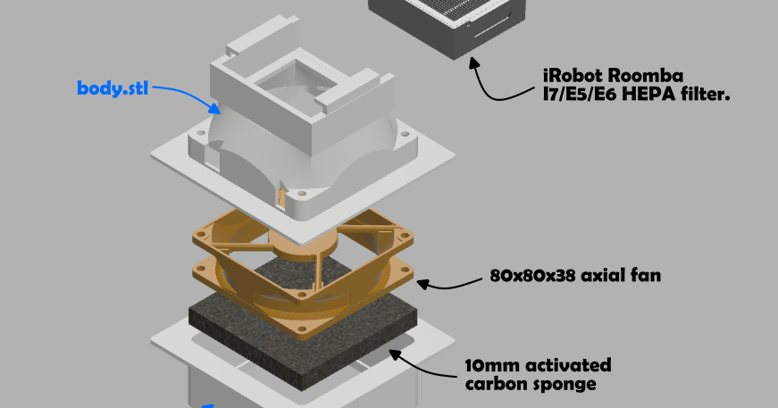 Fume Extractor with HEPA + Carbon Filter by saltokunmazbelge | Download ...