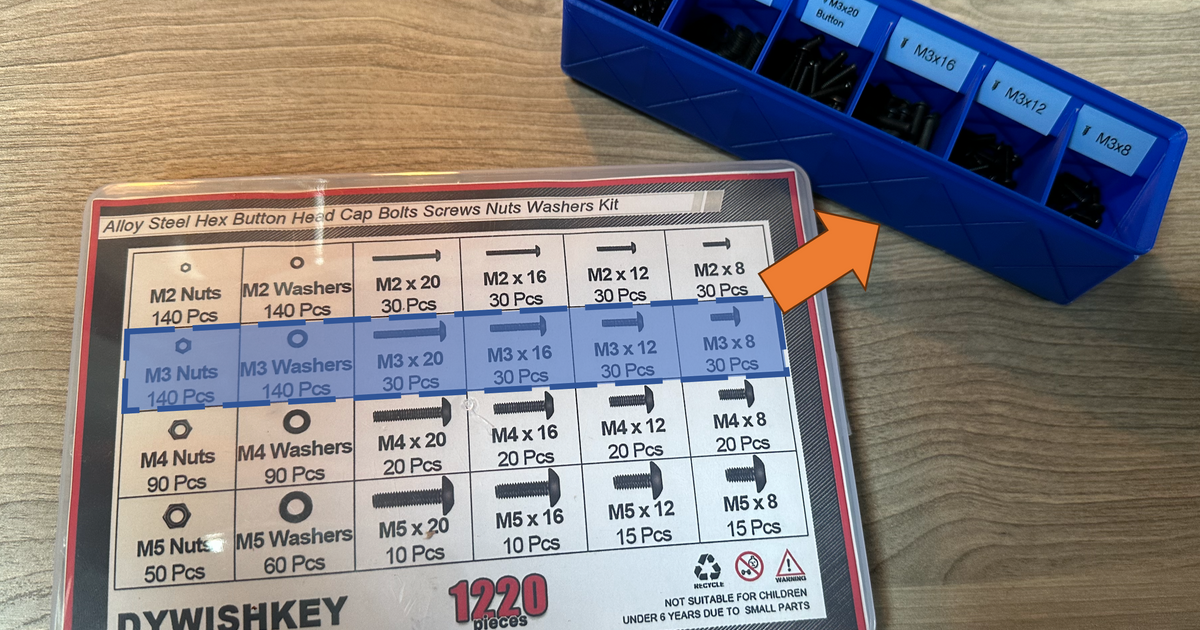 Gridfinity - Labeled Fastener Bin: Vase w/ base infill by gniticxe ...