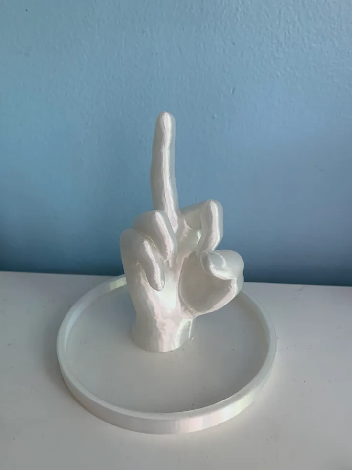 Middle Finger Ring Holder by Santiago Vira | Download free STL model ...