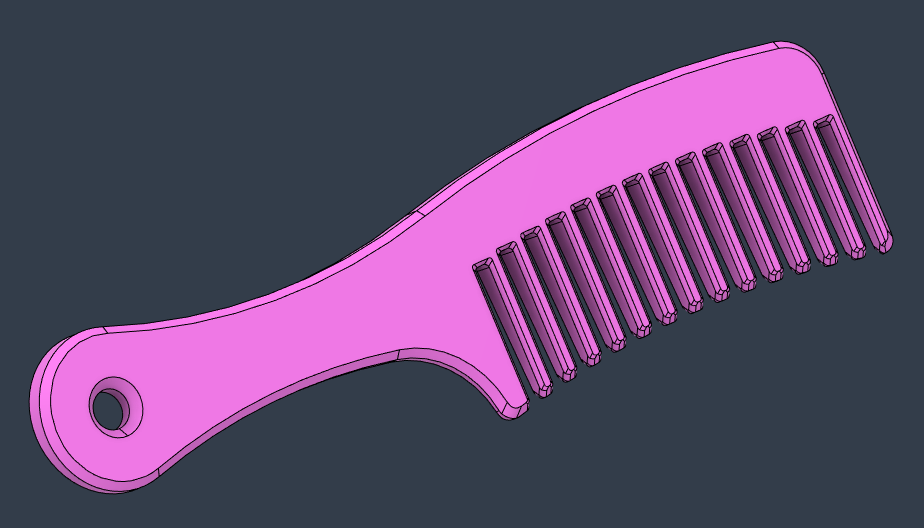 Toy COMB, easily printable, parametric (FUSION) by designStryc ...