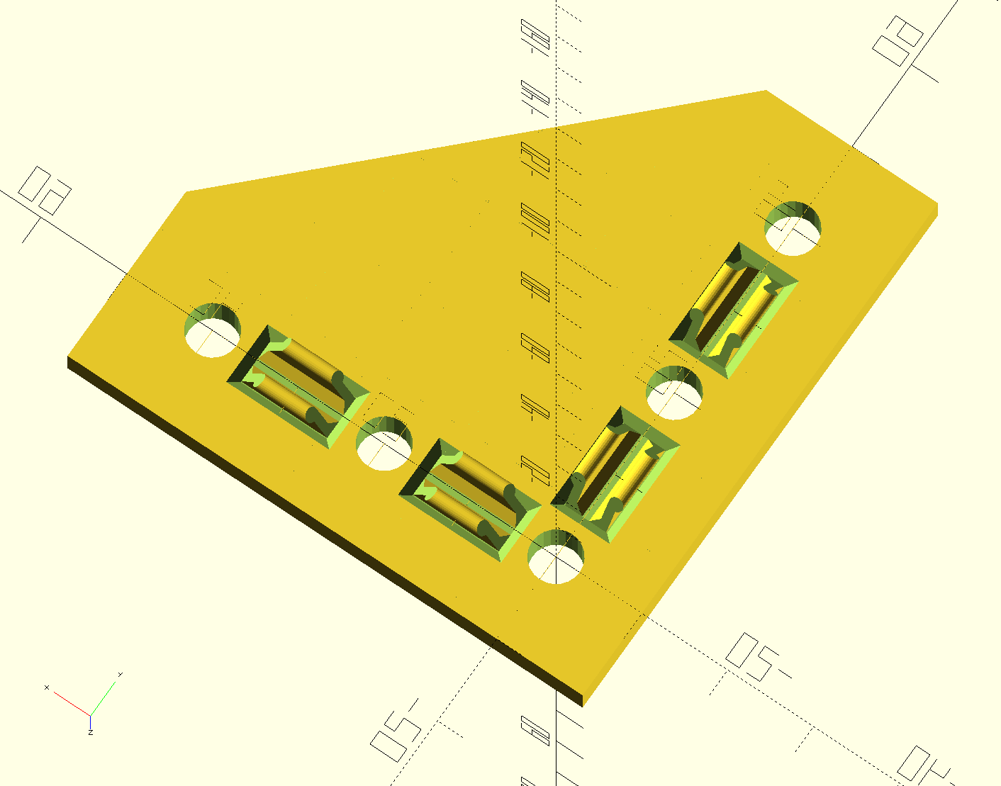 Parametric clip-on brackets for 2020 aluminium extrusion by jaseg ...